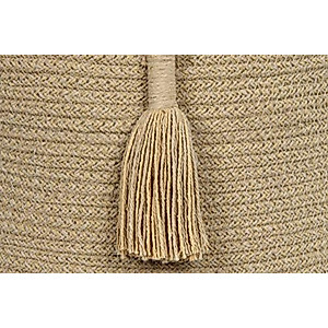 Lorena Canals Basket Woody Honey - Dk Honey, Lt Honey - Baskets - 9" x Ø 9" - 97% Cotton, 3% Other Fibres