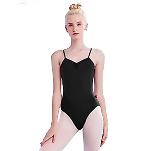 Cuulrite Ballet Dance Leotards for Women, Nylon Camisole Gymnastics Leotard, Adjustable Shoulder Strap