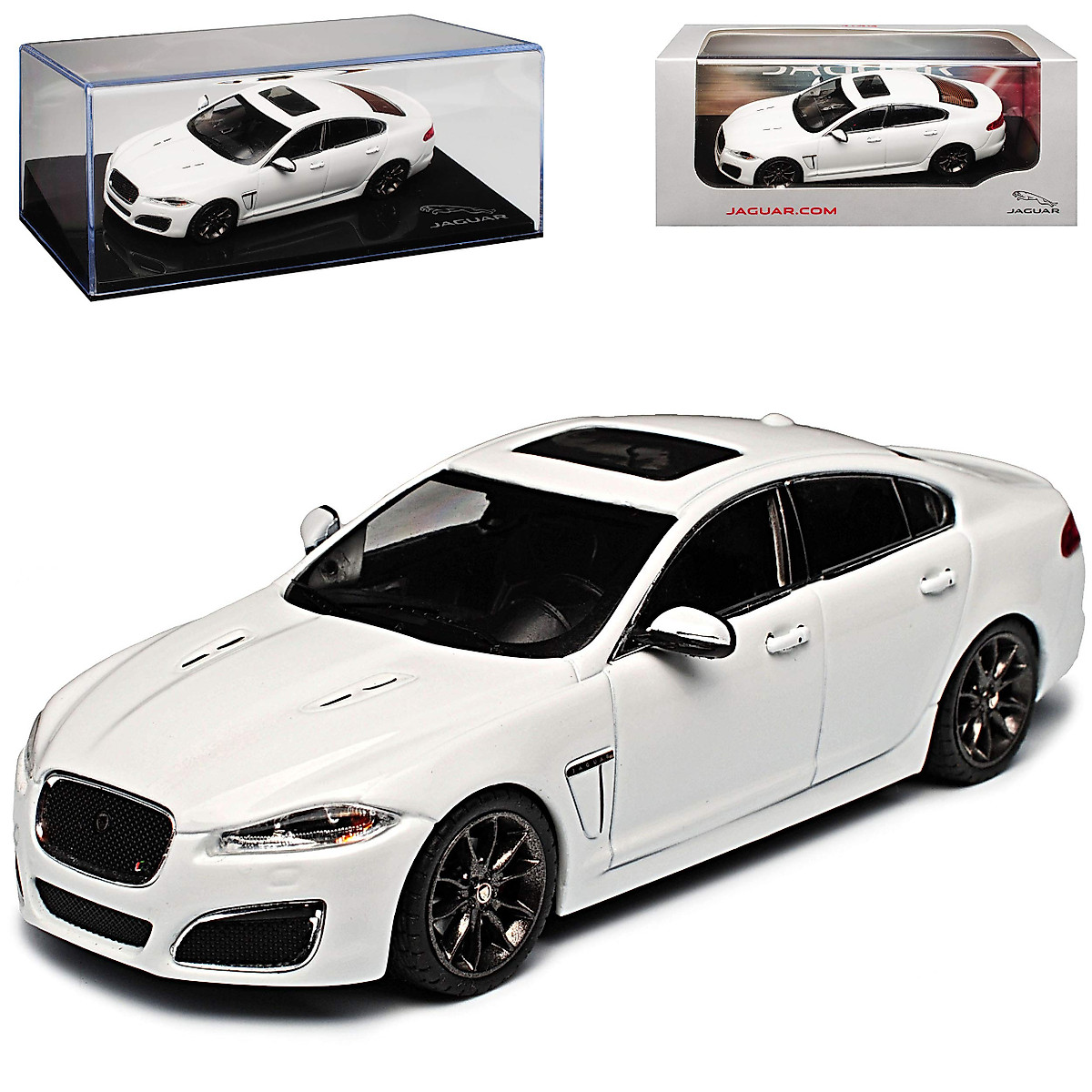Jaguar XFR Saloon Polaris White 1:43 Scale Premium Model Replica Car
