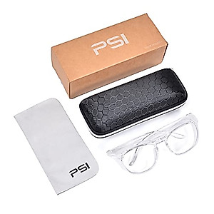 PSI Anti Fog Safety Glasses for Women Men, Cute Lab Stylish Anti-Scratch Protective Eyewear ，Blue Light Blocking Glasses Safety Goggles for Nurses Clear