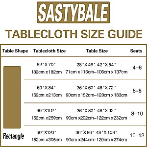SASTYBALE Vinyl Tablecloth with Flannel Backing Rectangle 60 x 120 Inch, 100% Water & Oil Proof Plastic Tablecloths, Elegant Floral PVC Table Cover for Spring, Summer, Party, Indoor, Outdoor