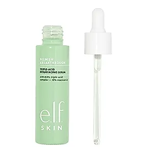 e.l.f. SKIN Blemish Breakthrough Triple-Acid Resurfacing Serum, Hydrating Night Serum For Fighting Acne, Made With Niacinamide, Vegan & Cruelty-Free