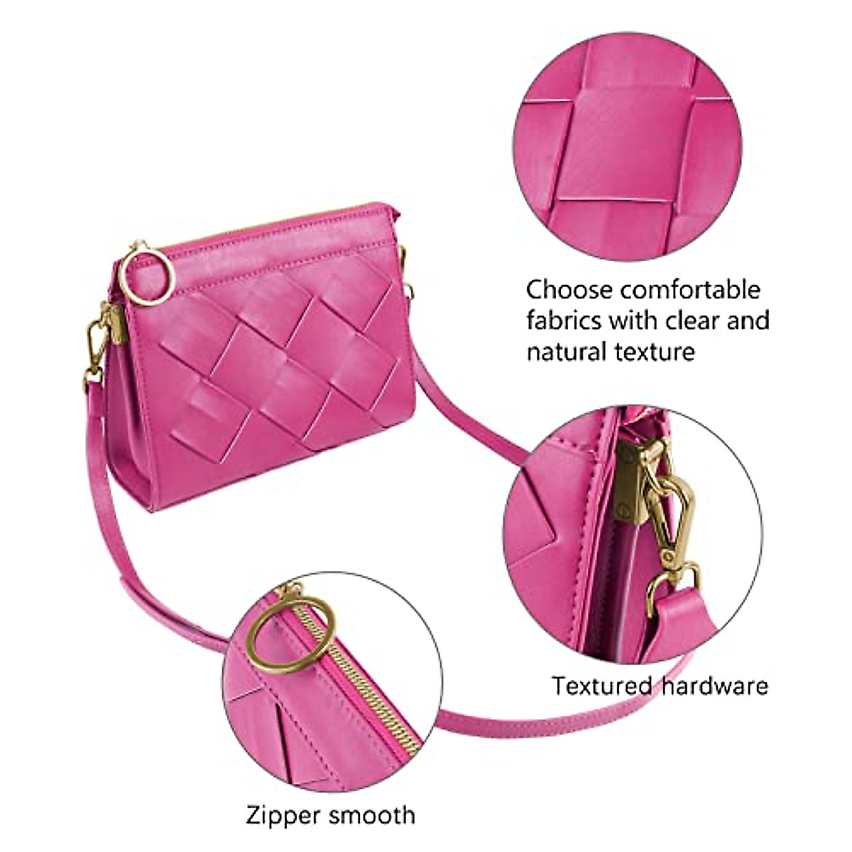 LMKIDS Purses for Women Soft PU Leather Shoulder Bag Ladies Crossbody Purse Pocketbooks for Women (Pink)