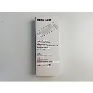 HEYSTOP Steam Deck Case Clear, Protective Case for Steam Deck, Compatible with Steam Deck 2022, TPU Soft Cover Protector with Full Protection, Shock-Absorption, Anti-Slip & Scratch Design