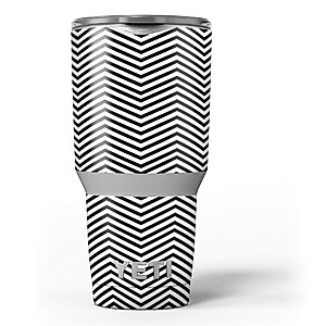 Design Skinz Slate Black Chevron with Translucent Backing - Skin Decal Vinyl Wrap Kit Compatible with The Yeti Rambler Cooler Tumbler Cups