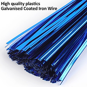 3200 Pcs Twist Ties, Plastic 4" Metallic Twist Ties, Twist Ties for Bags, Wire Ties Reusable Twist Bread Ties for Household and Office Use (8 colors)