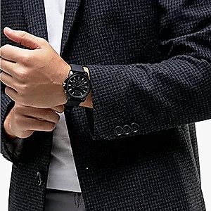 AX ARMANI EXCHANGE Men's Black Silicone Strap Watch (Model: AX1326)