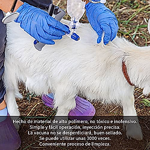 Animal Syringe Veterinary Tool,5ml Veterinary Injector Automatic Self Refill Syringe for Livestock Cattle Chicken Sheep Hog