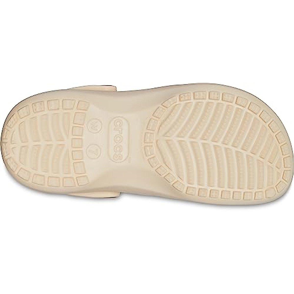 Crocs Women's Classic Platform Glitter Clog, Vanilla, 8