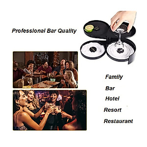 3 Tier Bar Glass Rimmer Bartender Tool with Sponge,Margarita Salt Rimmer,Margarita Salt Rimmer Set,Salt Box Spice Container,Bar Tools,Bartender Accessories