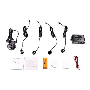 Car Parking Reverse Backup Parking Sensor Radar System,Sound Alert 4 Parking Sensor Waterproof Auto Radar