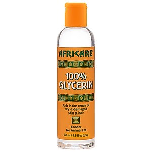 Africare 100% Glycerin 8.5 oz - All Natural Glycerin for Extra Hydration for Hair and Body