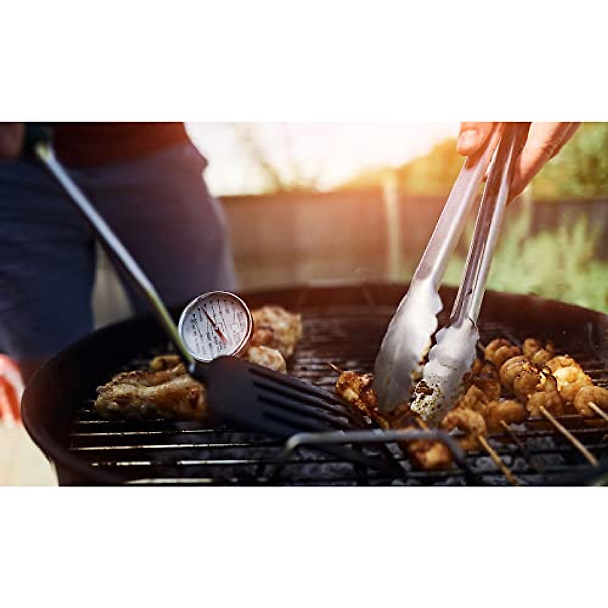 Kitchen Tongs Set of 2-16-inch & 12-Inch Metal Tongs for Cooking and Grilling, Stainless Steel Cooking Tongs with Silicone Rubber Grips Small Kitchen Tongs Large Grill Tongs Dishwasher Safe