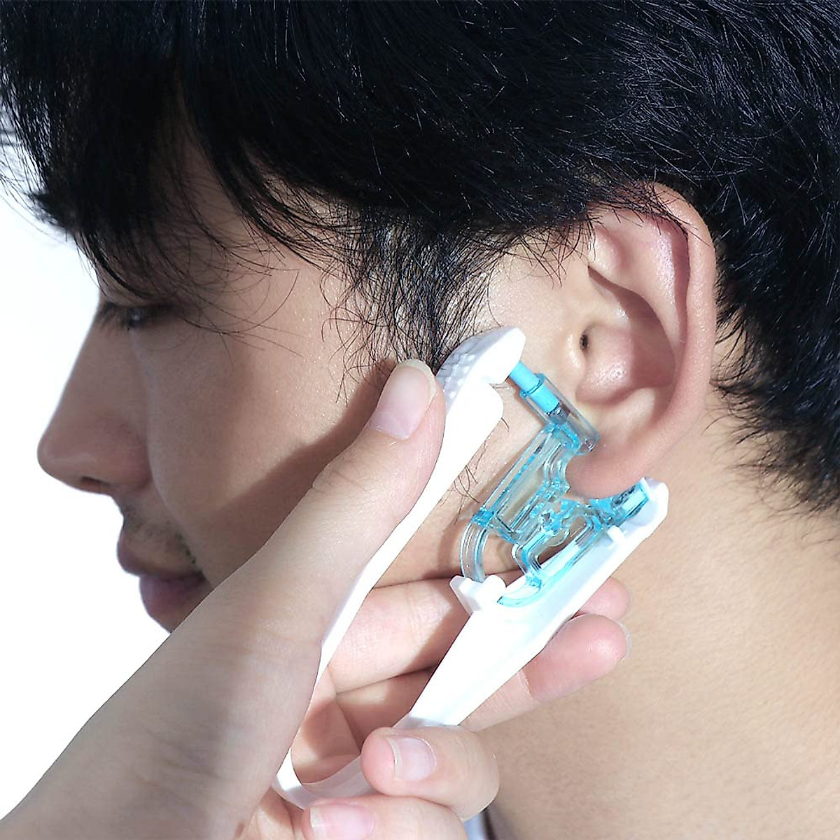 1 pcs Ear Piercing Tool,Disposable Nose Ear Piercing Tool Stainless Steel Ear Piercer Machine for Men Women (C)