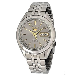 SEIKO 5 Automatic Mens Watch Grey × Gold SNKL19J1