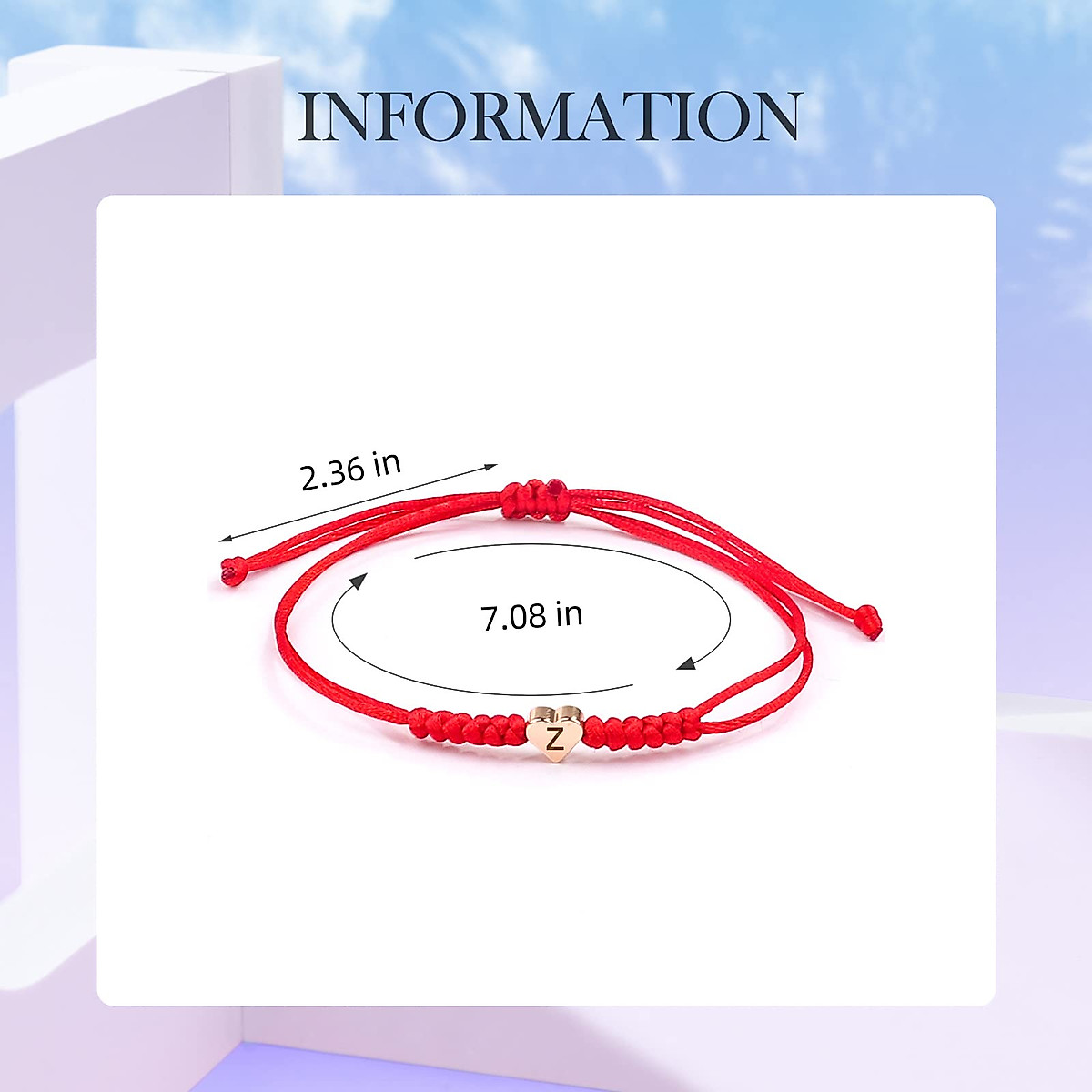Initial Bracelet for Women Men Initial C Charm Letter Bracelets Red String Bracelets with Initials Handmade Rope Braided Personalized Birthday Gifts-26 Initials Available (C)