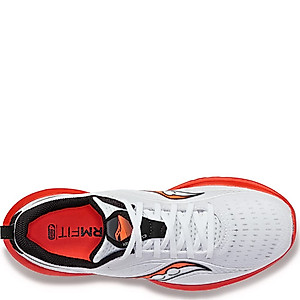 Saucony Men's Kinvara 13 Running Shoe, White/Blck/Vizi, 10.5