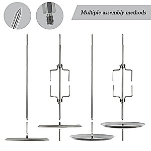 YOOYIST Vertical Skewer for al Pastor Stainless Steel Removable Barbecue Skewers , Brazilian BBQ Skewer Stand Grilling Meat Spit for Steak, Whole Chickens, Whole Fish, Shawarma and Large Meat