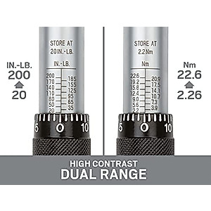 TEKTON 1/4 Inch Drive Micrometer Torque Wrench (20-200 in.-lb.) | 24320