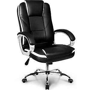 neo chair Office Chair Computer Desk Chair Gaming - Ergonomic High Back Cushion Lumbar Support with Wheels Comfortable Black Leather Racing Seat Adjustable Swivel Rolling Home Executive