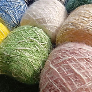 50G/Balls Mohair Cotton Blended Yarn Bright Silk Roving Thread Luxurious Colored DIY Woven Material Comfortable (Color : Color 3)