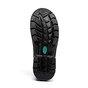 DRKA Men's Steel Toe Work Boots - Slip-Resistant, Waterproof, and Anti-Puncture Safety Shoes for Working（DR2201-BLK-41