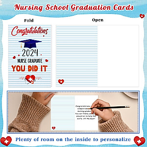 WhatSign Nurse Graduation Cards 2024 Nursing School Graduation Cards School Nurse Graduation Gifts Nursing Graduation Gifts for Her New Nurses Medical Graduation Nurses Cards for RN Midwife Nicu Nurse