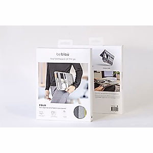Beblau FOLD Portable Tech Organizer attachable to your Devices | Desktop Organizer Office, Home & School | Working from Home Solution | Laptop accessories Backpack Insert FATHERS GIFT| DARK