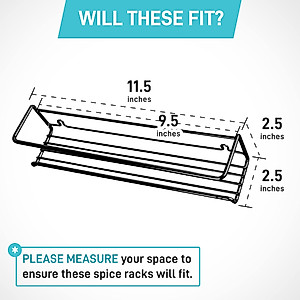 Ultimate Hostess Spice Rack Wall Mount - 4-Tier, Space-Saving Wall Spice Rack Organizer - Wall Mount Spice Rack Organizer for Spice Jars and Seasonings - Screw or Adhesive Hanging Spice Rack for Wall