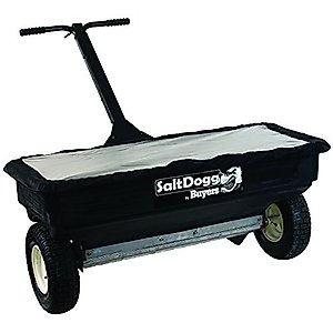 SaltDogg WB400 Professional 200 lb Capacity Walk Behind Drop Salt Spreader, Black