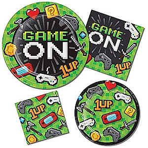 Creative Converting Video Game Party Napkins, 5", Multicolor