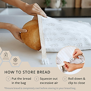 Reusable Bread Bags for Homemade Bread (2 Pack) - Cotton Beeswax Bags for Bread, Sourdough Bread Bags, XL Beeswax Bread Bag, Beeswax Bread Bags for Homemade Bread Sourdough Storage Bag, Sourdough Bag