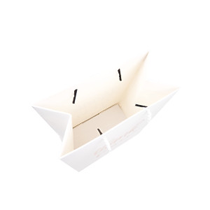 12 Pack Thank You Gift Bags - Elegant Paper Gift Bags With ‘’Thank You’’ Embossed In Rose Gold Foil Letters - Perfect For Birthday Party, Wedding Party, Paper Favor Bags 4"x 7"x 9" Inches - White