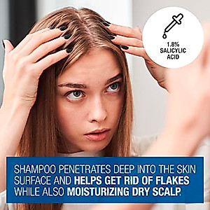 Neutrogena Scalp Therapy Anti-Dandruff Shampoo Daily Control, 1.8% salicylic acid, with fragrance of warm vanilla & toasted coconut notes, 12 fl oz