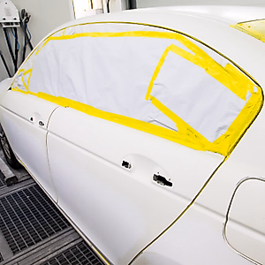 Lichamp 3-Pack Automotive Refinish Masking Tape Yellow 25mm x 55m, Cars Vehicles Auto Body Paint Tape, Automotive Painters Tape Bulk Set 1 inch x 55 Yards x 3 Rolls