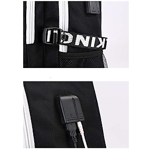 jupkem Hawkins Middle School AV Club College USB Charging Backpack Laptop Bag Travel Bookbag Daypack (balck)