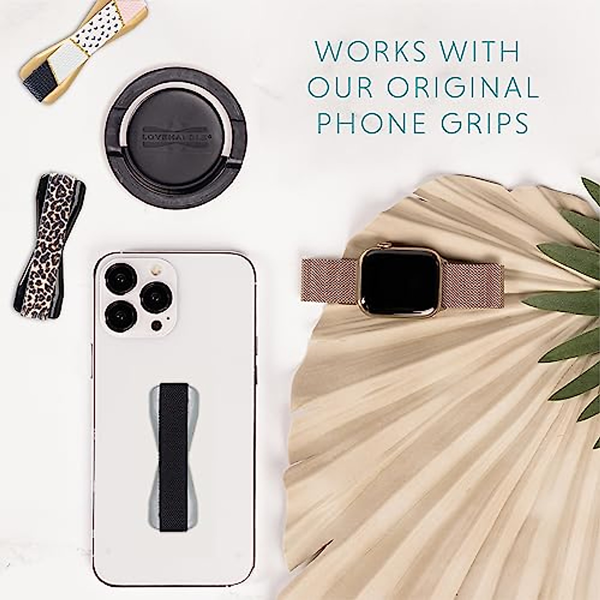 LOVEHANDLE Cell Phone Holder and Grip 360 Mount and Grip - Car Mount for Smartphones and Mini Tablets with 360 Rotation Technology - Combo Pack (Black Grip and Mount)