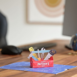 Lovepop Father’s Day Toolbox Pop-Up Card – Father’s Day Card – Handcrafted 3D Pop-Up Greeting Card for Him– Father’s Day Love Card, 5 x 7”