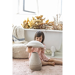 Lorena Canals Basket Baby Mushroom - Natural, Linen, Soil Brown - Baskets - Ø 7'' x 8" - 97% Cotton, 3% Other Fibres