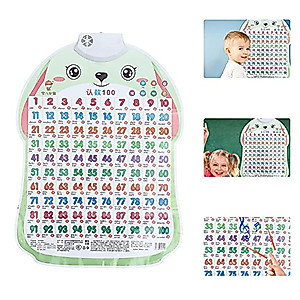 Toyvian Electronic Interactive Number Alphabet Fruit Wall Chart Music Talking Poster Educational Posters for Preschool Kindergarten Homeschool Supplies