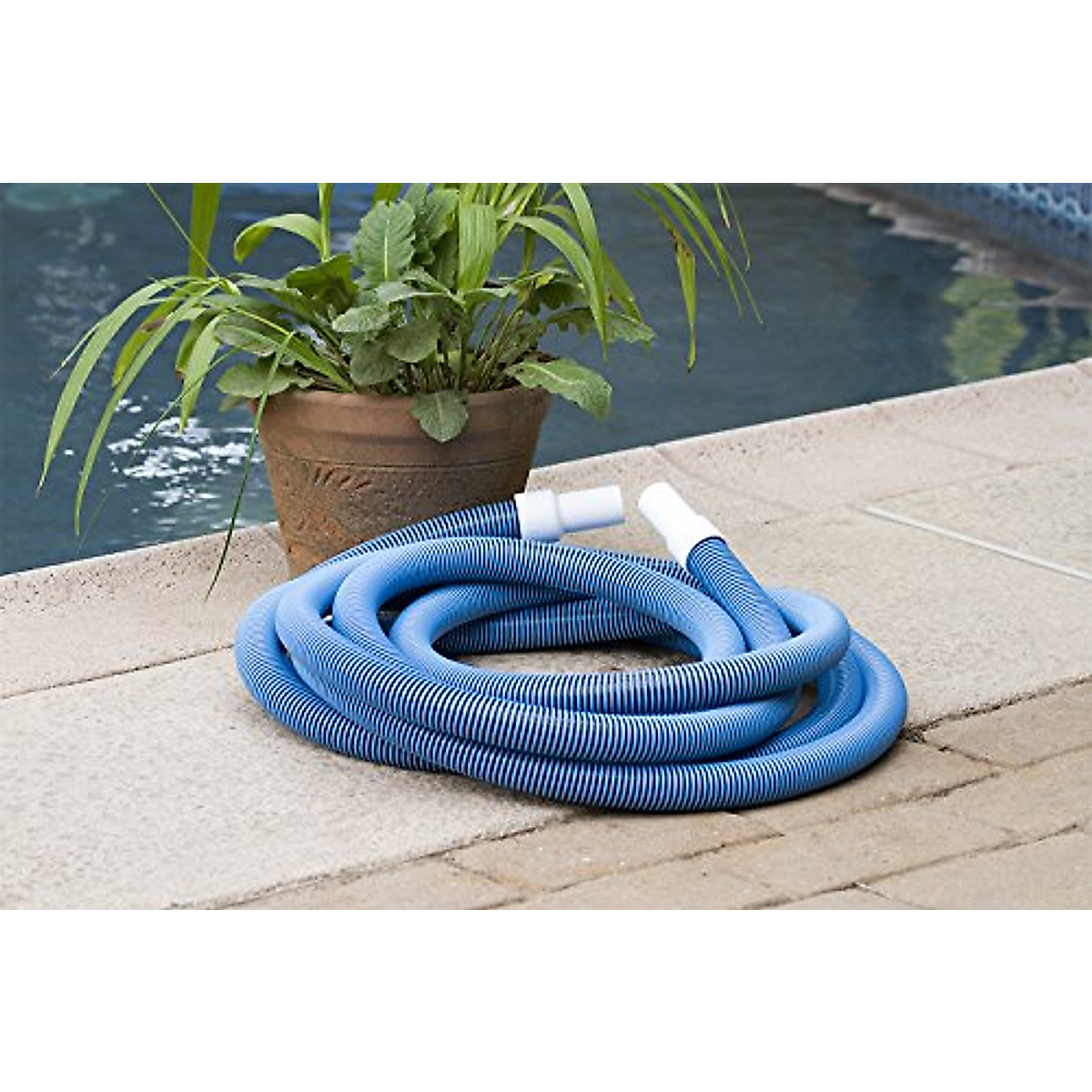 Poolmaster 33435 Heavy Duty In-Ground Pool Vacuum Hose With Swivel Cuff, 1-1/2-Inch by 35-Feet,Neutral