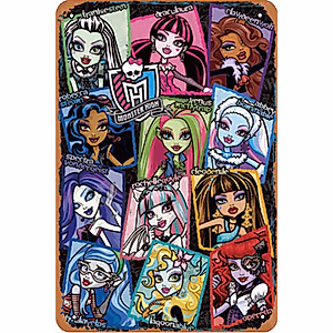 Monster High - Grid Poster Retro tin Sign Wall Art Decor Metal Sign Decoration Sign 8x12 inch