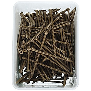 Deck Plus Wood Screws, Brown Exterior Screws, 4" x #10, 5lb