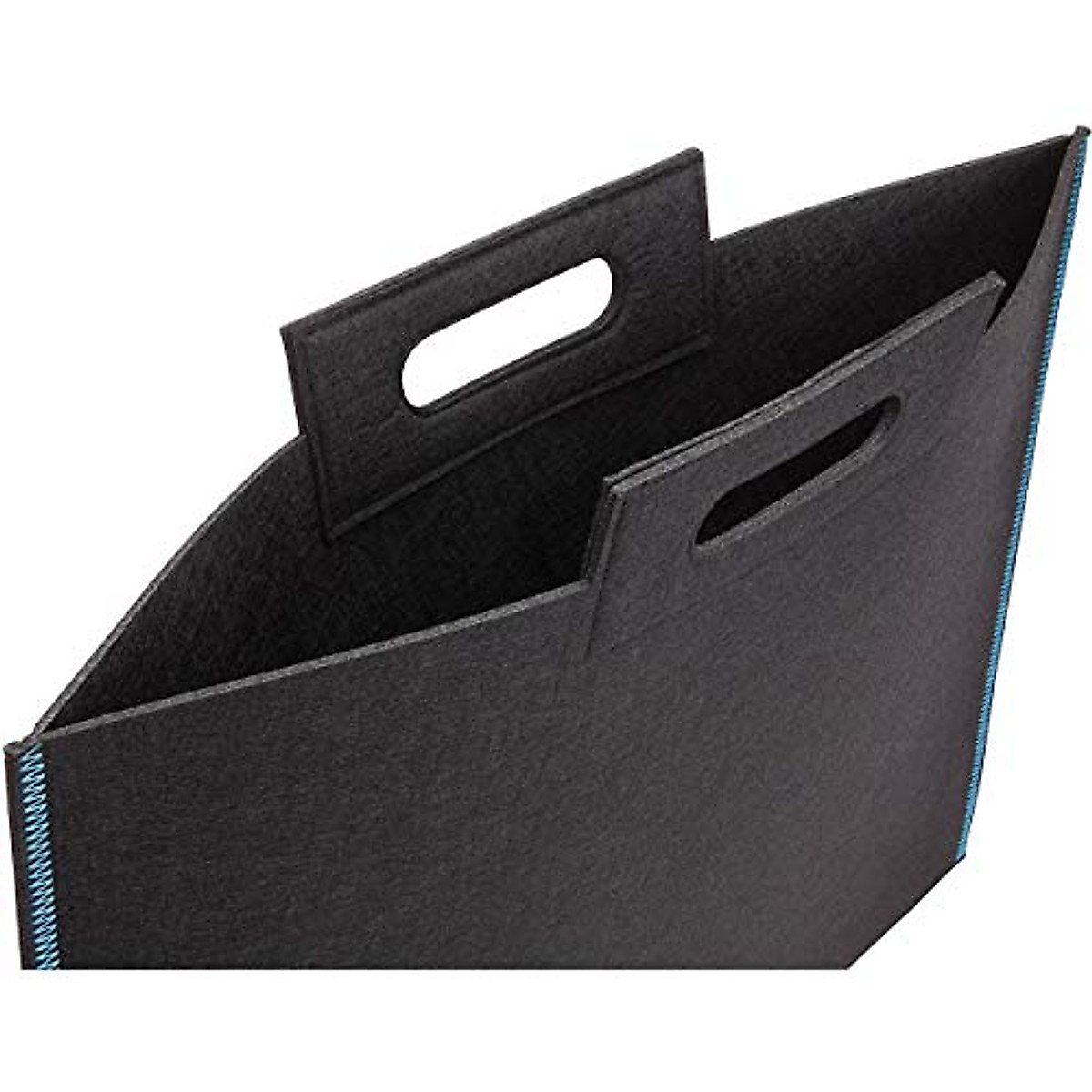 Itoya ProFolio Midtown Bag 14x21 - Black Artist Portfolio Carrier with Blue Stitching - Stylish Portfolio Folder for Artwork and Art Portfolios - Portable Art Portfolio Bag and Art Carrying Case