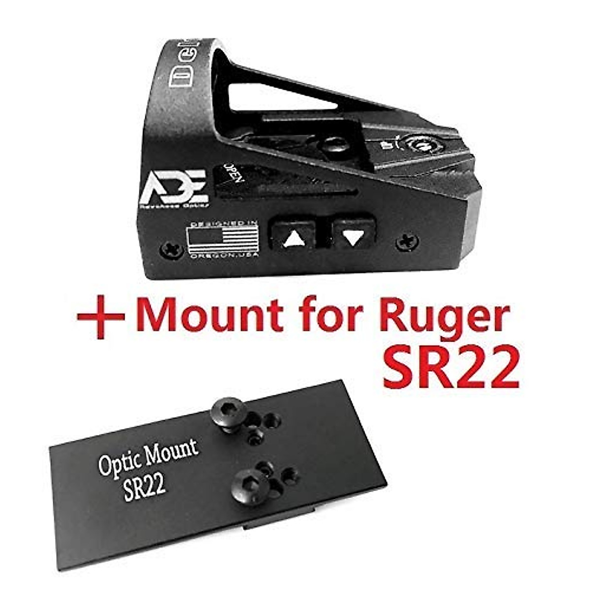 Ade Advanced Optics Delta RD3-012 Red Dot Reflex Sight for Ruger SR22 Pistol