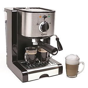 Capresso 116.04 Pump Espresso and Cappuccino Machine EC100, Black and Stainless, 46 oz