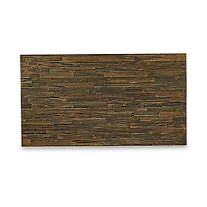 East West Furniture X677EL635-9 9-Piece Dining Set - Dinner Table Rectangular Top - 8 Beautiful Dining Chairs Padded Seat and Back (Distressed Espresso & Wire Brushed Black Finish)