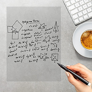 AcrossSea Clear Dry Erase Board Sticker - 10 Sheets of A4 - Transparent Self Adhesive White Board Sticker - Clear Dry Erase Board for Refrigerator, Desk, Office & Kids Room