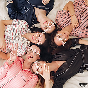 KatchOn, Rose Gold Bridal Shower Photo Props - Pack of 10 | Team Bride Glasses, Bridal Shower Photo Booth Props | Rose Gold Bachelorette Party Decorations | Bride Sunglasses, Bridal Shower Decorations