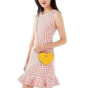 Kate Spade New York love shack mini heart crossbody bag (Mango Ice)